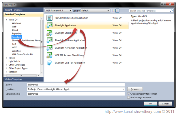 How to create a Silverlight 5 Project? | Kunal Chowdhury